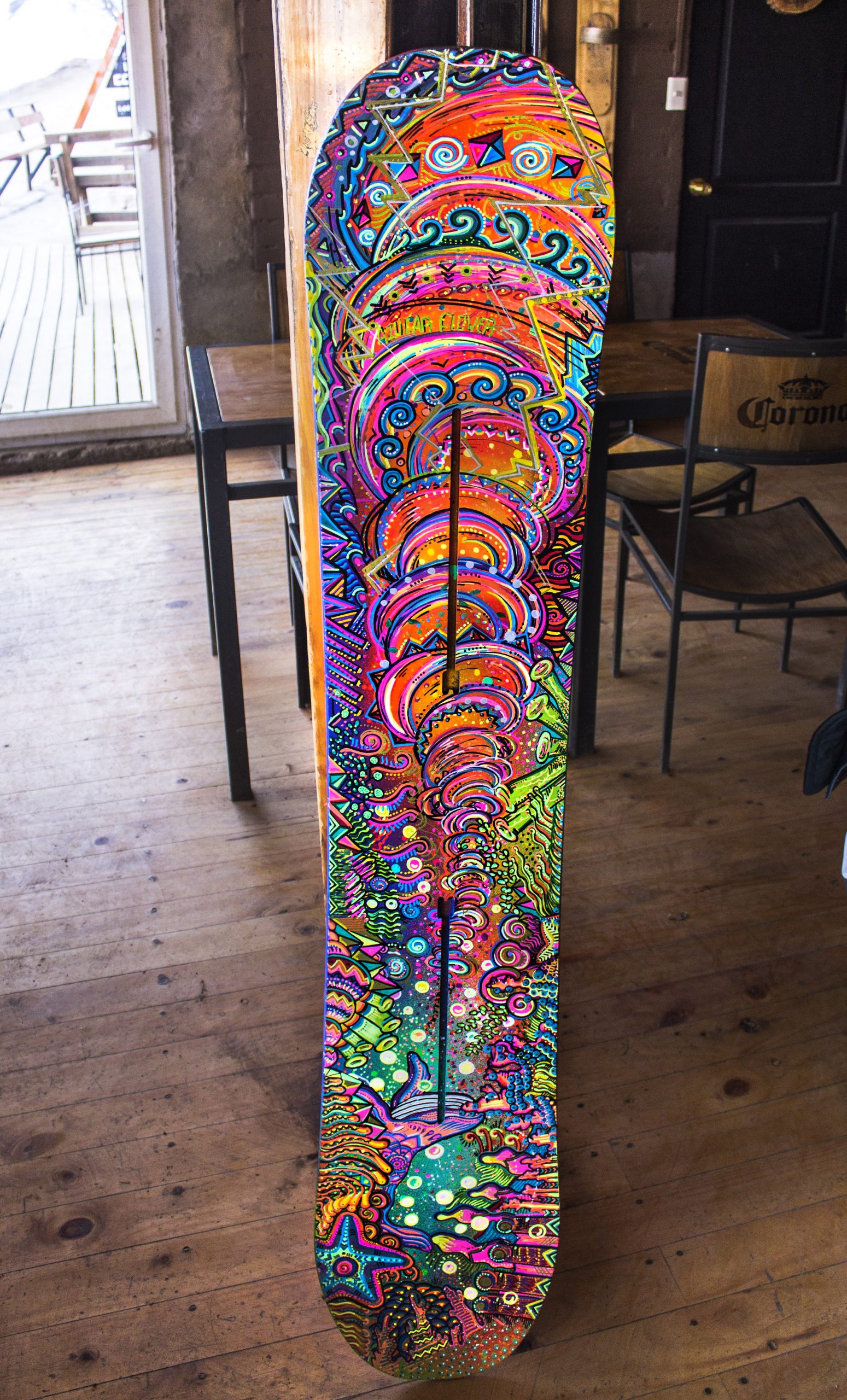 Snowboard Art – Azucar flower